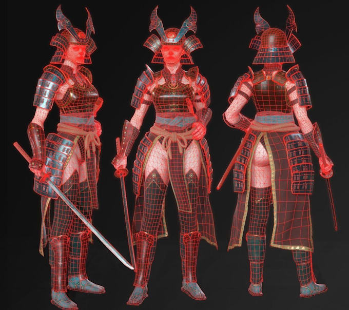 Build your 3d game character, stylized 3d model, control rig ue5, pbr texture by Herimany | Fiverr