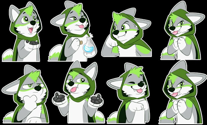 Draw custom furry telegram sticker furry stickers discord animated ...