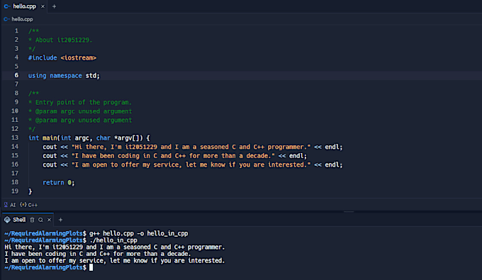 Do C And Cpp Programming Tasks And Projects By It2051229 Fiverr