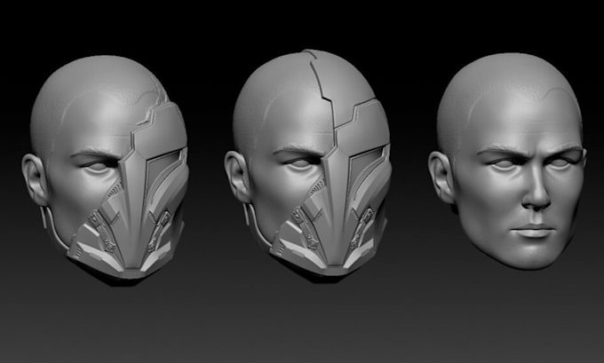 Sculpt bust model 3d bust 3d face 3d face 3d anime style stylized ...