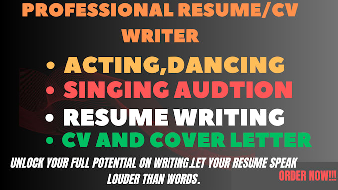 Write you a professional resume, cv and singing audition by Mary_resu ...