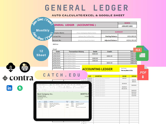 Do account ledger bookkeeping and invoicing services by Annachan00 | Fiverr