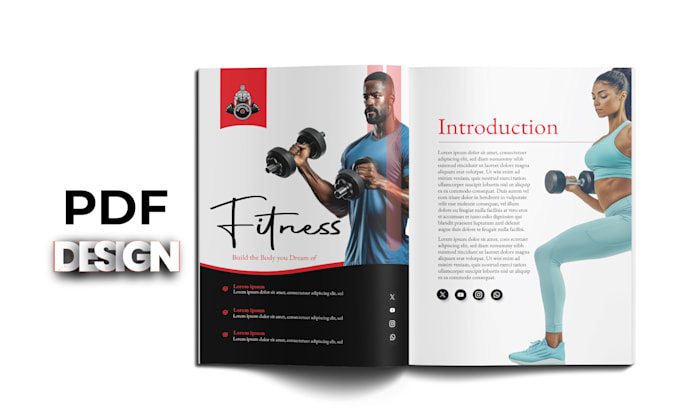 Design health fitness ebook pdf lead magnet canva workbook workout plan ...