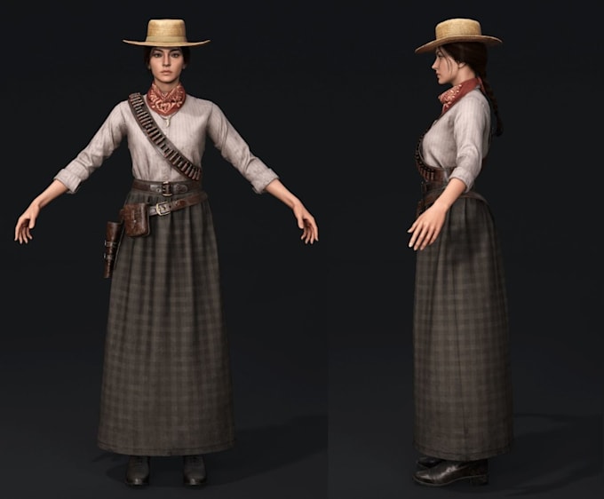 Realistic vrm model,female detailed character, sculpt3d for print,3d ...