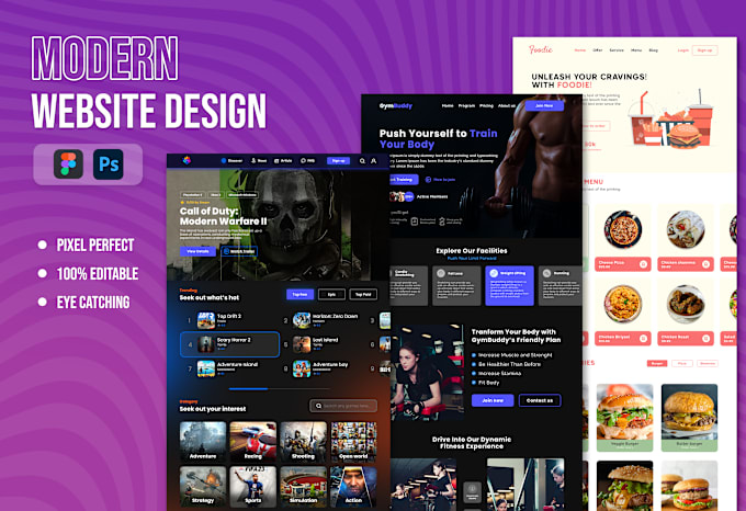 Create responsive figma website design and web ui ux design by Shifat_ahmed1 | Fiverr