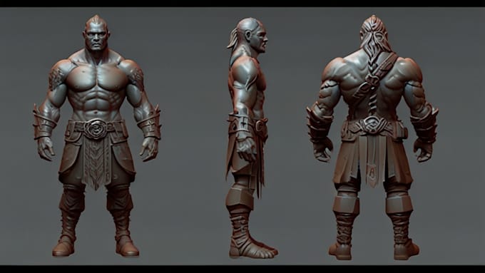 Sculpt action figure, 3d miniature, head bust, blend, stl, dnd, for 3d ...