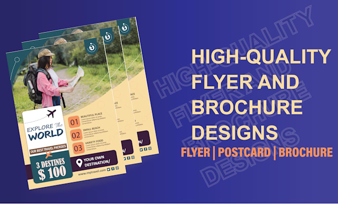 Create pamphlet, poster, custom flyer or brochure by Azlan_designs | Fiverr