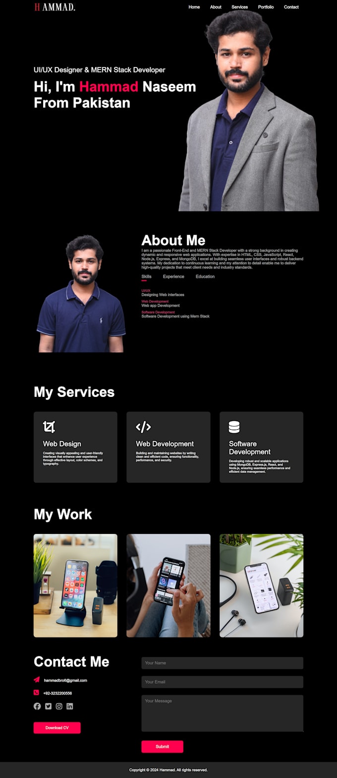 Be your front end and react web developer by Hammadnaseem929 | Fiverr