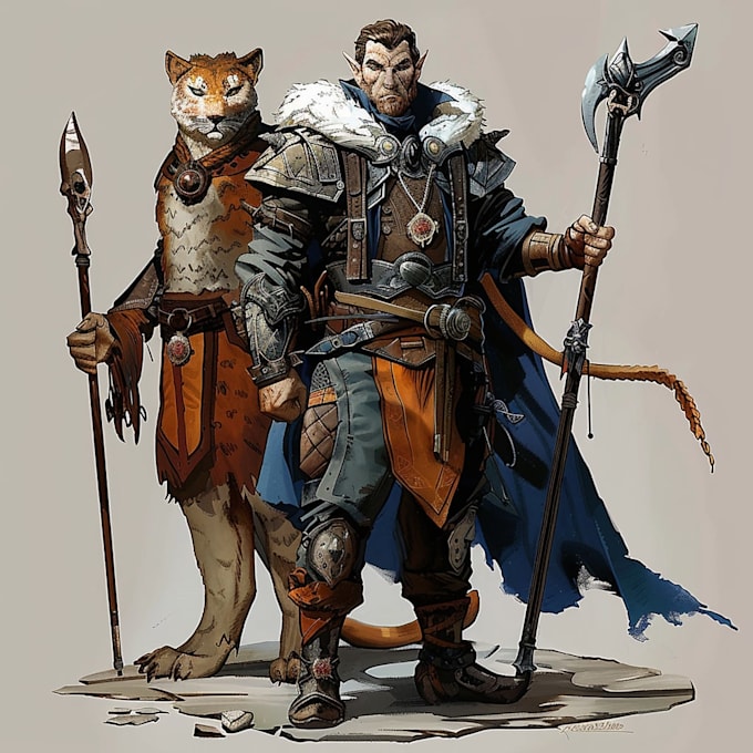 Draw realistic dnd party and concept art by Josesteine | Fiverr