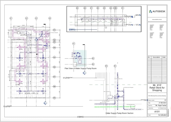 Design hvac, plumbing, drainage with revit mep and autocad for work ...