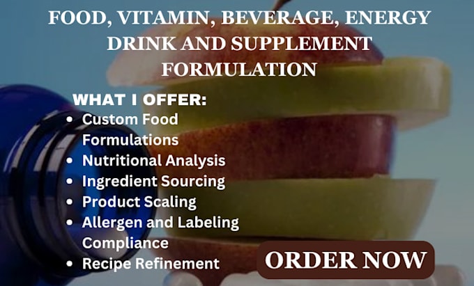 Develop food formulation vitamin beverage and energy drinks formulation ...