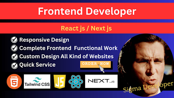 Develop website using react js using any frontend technology by ...