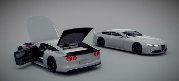 Do perfect 3d model a car design, 3d car rendering, 3d printing ...