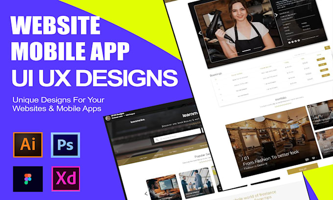 Design mobile app ui ux design, landing page ui ux in figma by ...