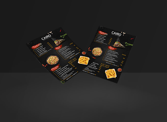 Do modern restaurant menu design by Muqaddim | Fiverr