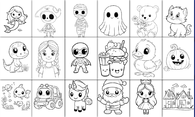 Create unique coloring pages for etsy and amazon by artificial ...