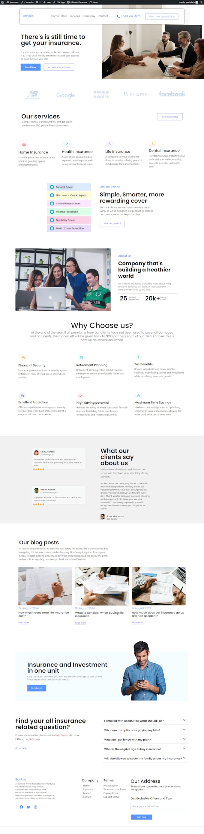Create a professional wordpress website with elementor pro by Balach ...