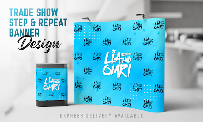 Design step and repeat, backdrop, exhibition banner, booth by Sadiya ...