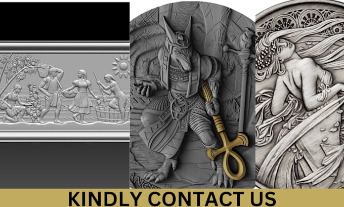 Sculpt 3d bas relief 3d coin model 3d medallion cnc relief design for ...