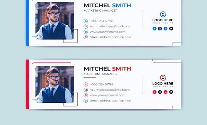 Design professional clickable html email signature for you by Faizanahmed7157 | Fiverr