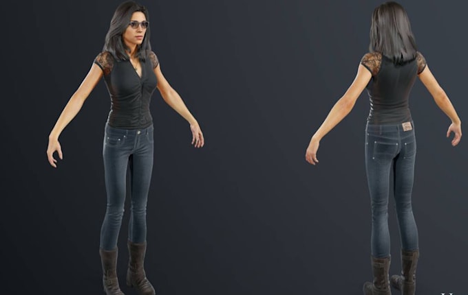 Insane 3d character, animation for unreal engine,vrm model,3d worrior ...