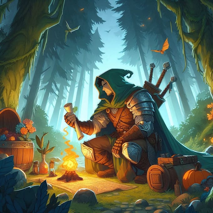 Draw dnd character art and dnd character art by Ggrarsha | Fiverr