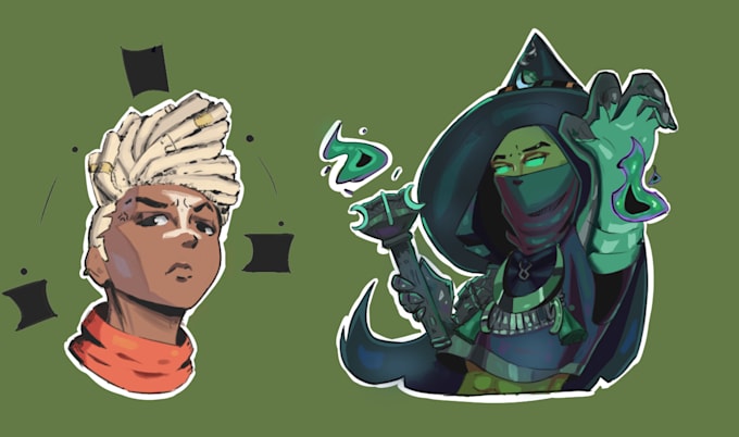 Draw custom character in anime style for your pfp or sticker by Jojohs ...