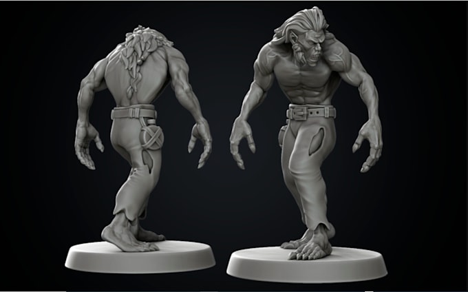 Convert and resculpt your 2d image into 3d stl file,comic figure for 3d ...