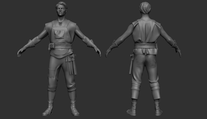 Turn 2d sketch to 3d zbrush model,resin bjd,mini creatures,custom robot model by Golavour | Fiverr