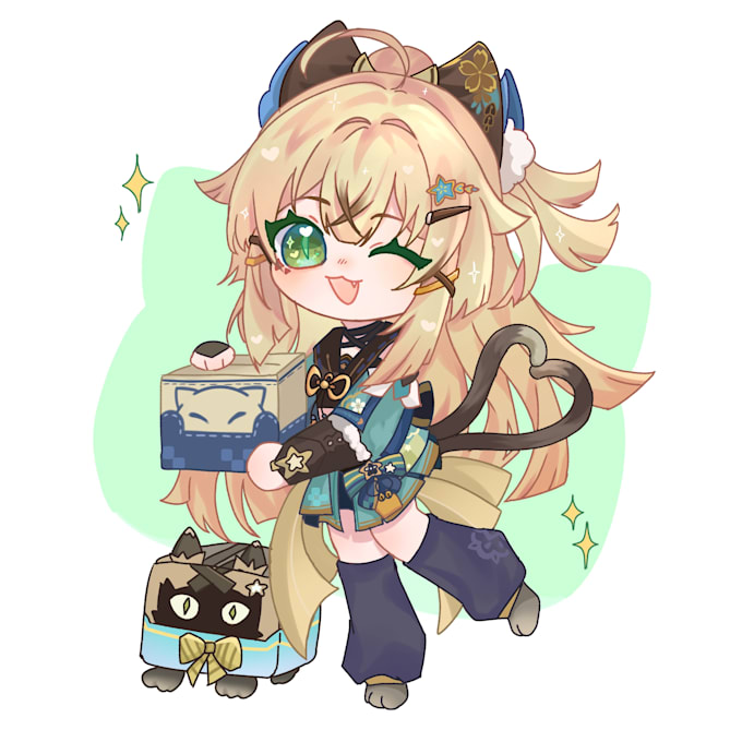 Draw cute small chibi style for you by Yuu_sann | Fiverr