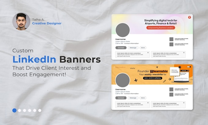 Design you an attractive banner for your linkedin profile by ...