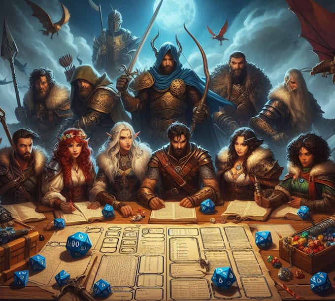 Draw dnd character art or dnd party by Tothruew2 | Fiverr