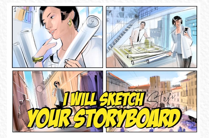 Draw your storyboard in impressive realistic style by Stefanyalba | Fiverr