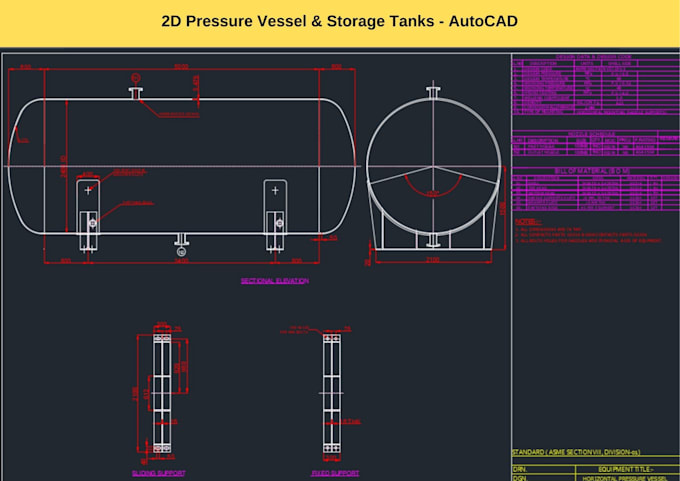 Design 2d 3d process equipments and pressure vessels in autocad and ...