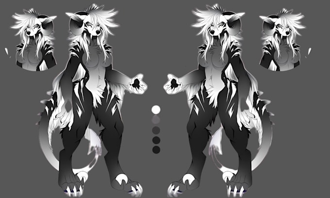 Draw reference sheet for furry, oc ,fursona, vtuber character, furry ... Draw reference sheet for furry, oc ,fursona, vtuber character, furry ...