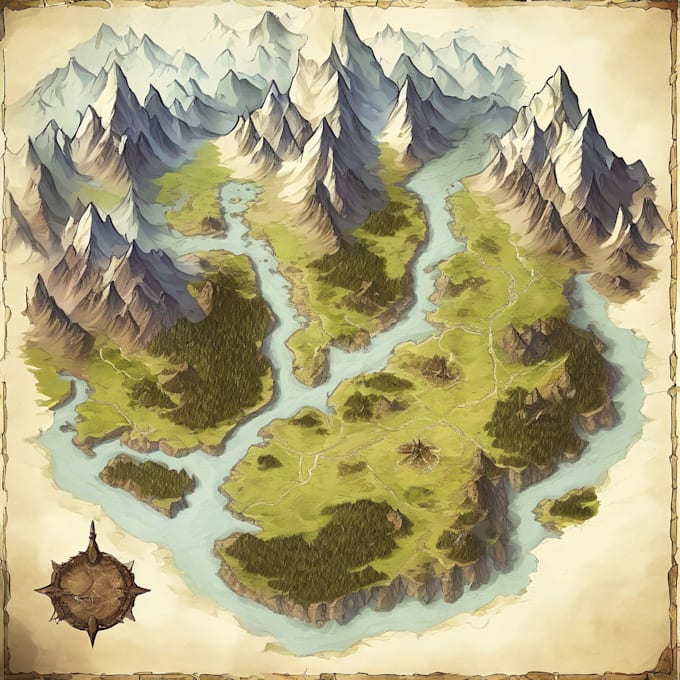 Create a high quality fantasy map for dnd, and campaigns by Visseest ...