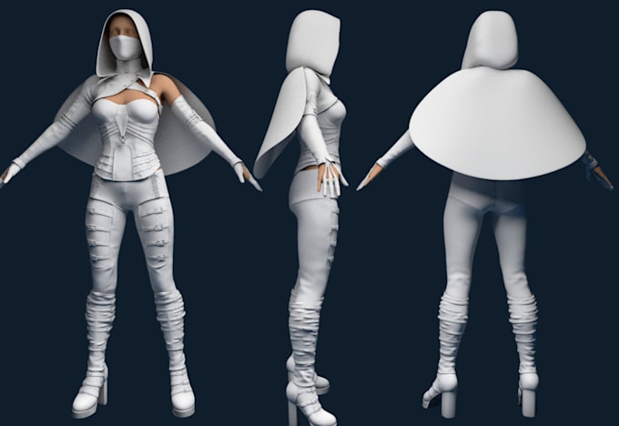 Style 3d Game Character Model 3d Modular Character Rigging In Unity Or