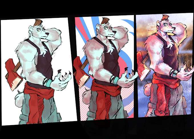 Illustrate furry and anthro commissions by Starpoor | Fiverr