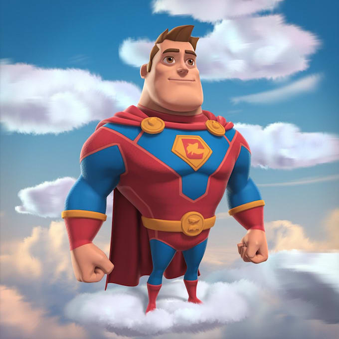 Draw superhero, 2d game design, 2d character full body by Monikaeaneret ...