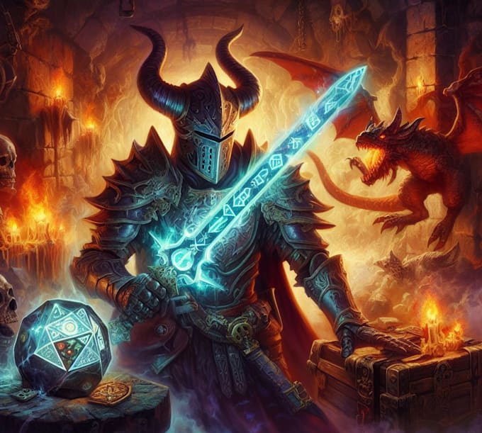 Draw dnd character art or dnd party by Womena | Fiverr