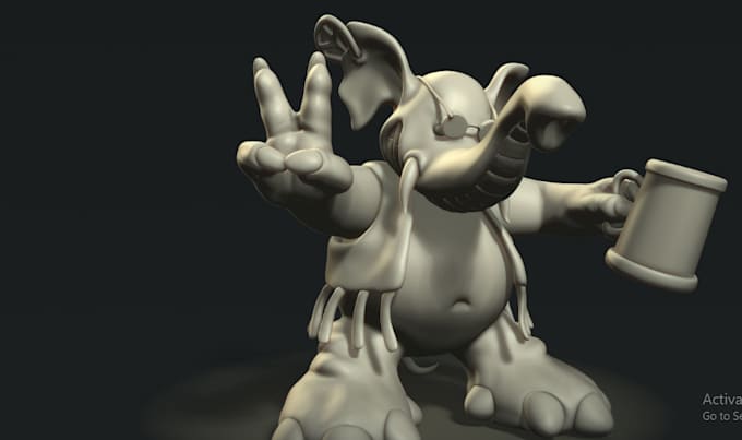 Turn 2d into 3d printable model,ztl miniature comic stl file ...
