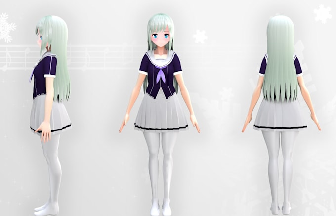 Créez, modifiez ou gréez votre modèle mmd, modèle vroid, avatar vrchat, sfm, mod gmod