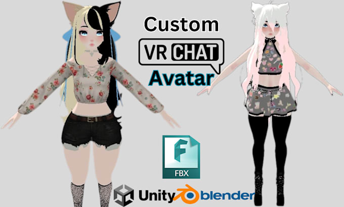 Create, rig vtuber avatar, vrc furry fursona vr character vroid model for vrchat by Lisa_doyle ...