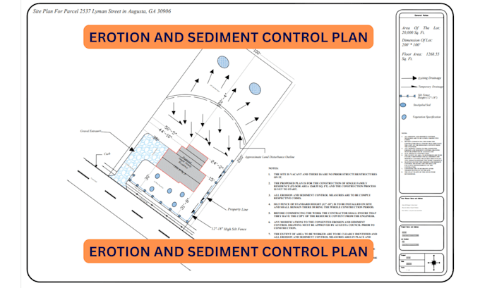 Make lot grading plan, erosion control plan, drainage plan by ...