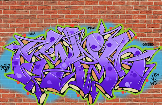 Create a custom graffiti design in authentic street style by ...