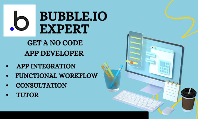 Build bubble io website, bubble mvp, saas web app, ai saas app by Muiktech | Fiverr