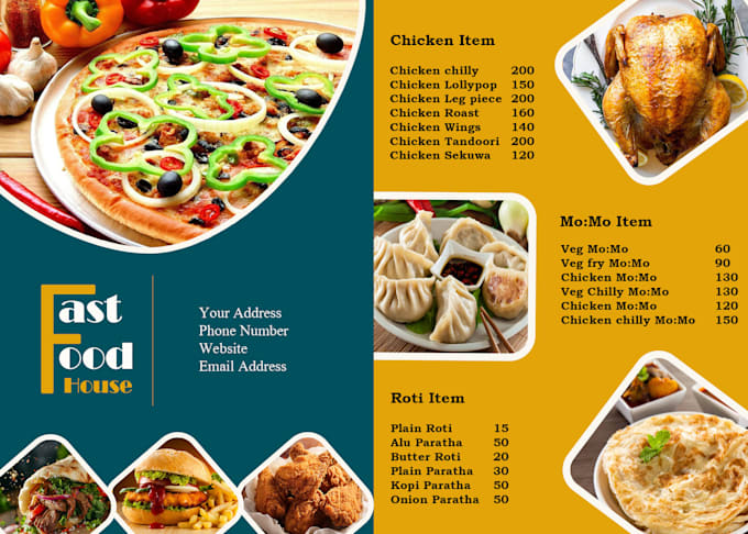 Design modern and aesthetic restaurant menu card by Jubayers03 | Fiverr