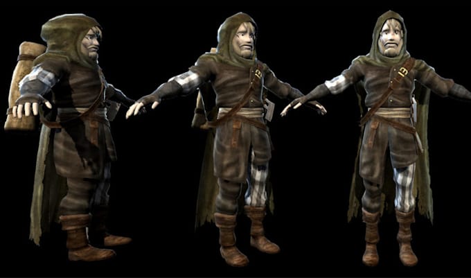 Create low poly 3d model 3d game character ps1 retro ps2 psx render for ...