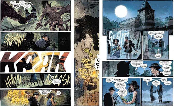 Draw graphic novel illustration, comic page, comic strip, comic book ...