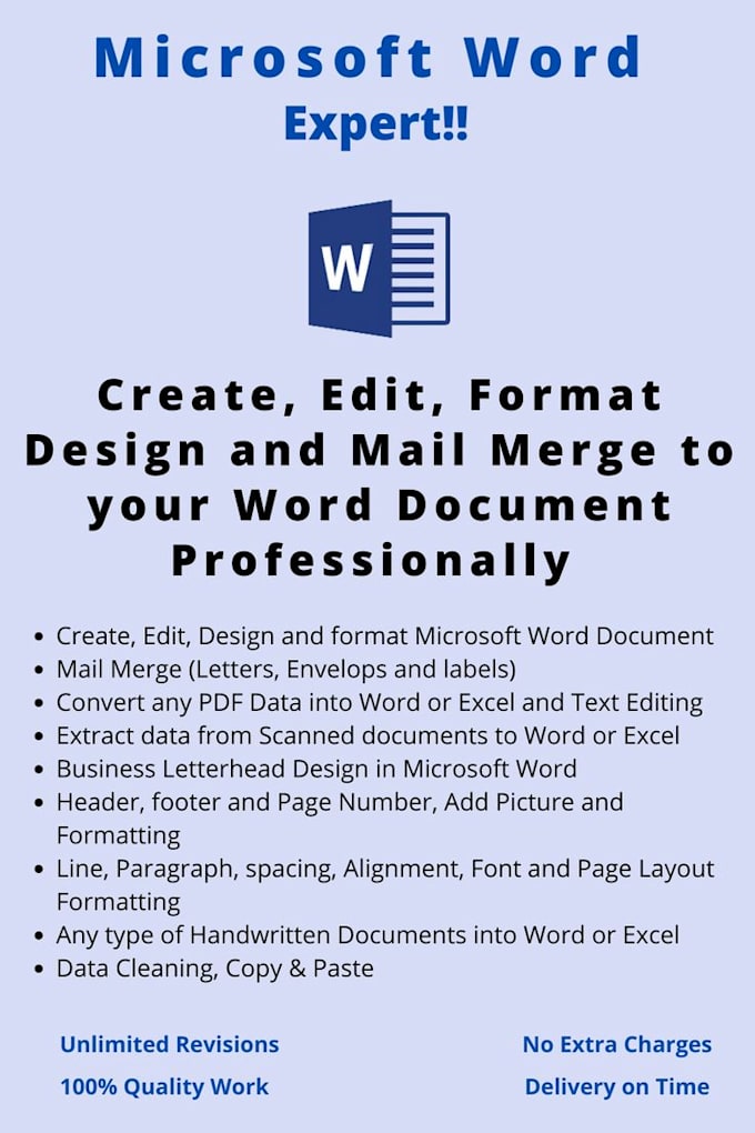 Do microsoft word, excel document formatting professionally by Ziraktabraiz12 | Fiverr